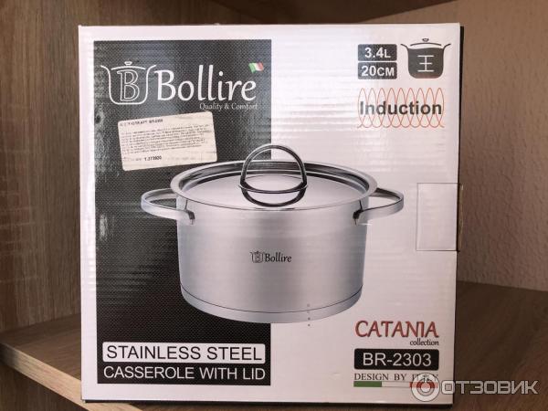 Отзыв о Кастрюля Bollire BR-2303 | Хорошая, красивая, всё продумано.