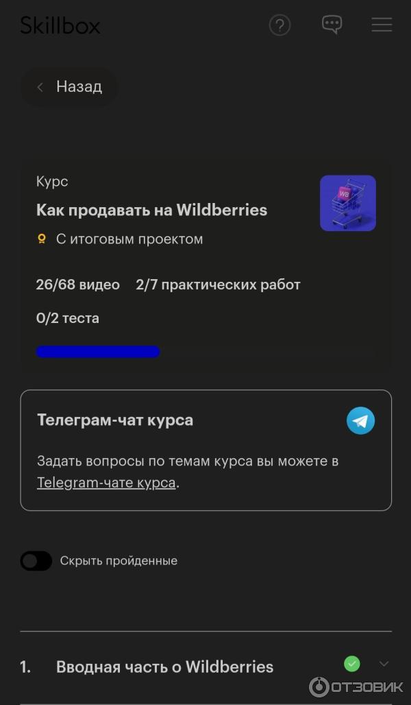 Отзыв о Skillbox.ru - образовательная платформа | Курс "Как продавать на WB?"