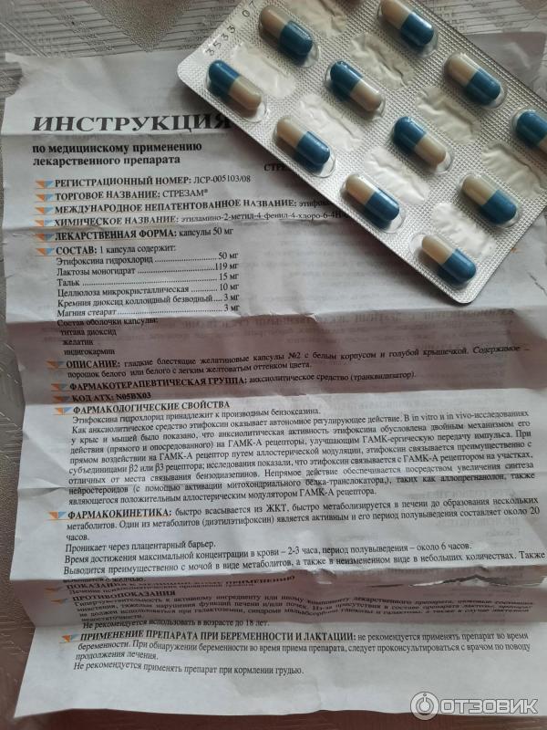 Отзыв о Капсулы Biocodex Стрезам от тревожности и переживаний