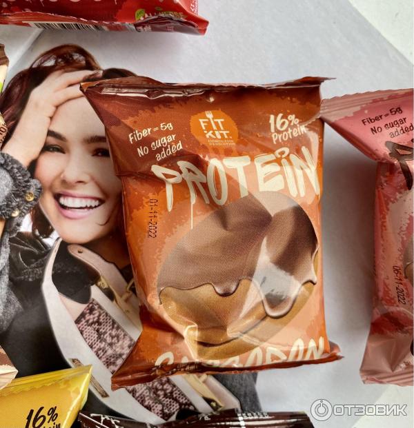 Отзыв о Печенье макарон глазированное Fit Kit Protein Chocoron Соленая ...