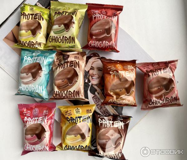 Отзыв о Печенье макарон глазированное Fit Kit Protein Chocoron Соленая ...