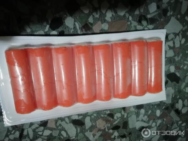 Отзыв о Палочки лососевые Санта Бремор "Лосось ролл" с творожным сыром ...